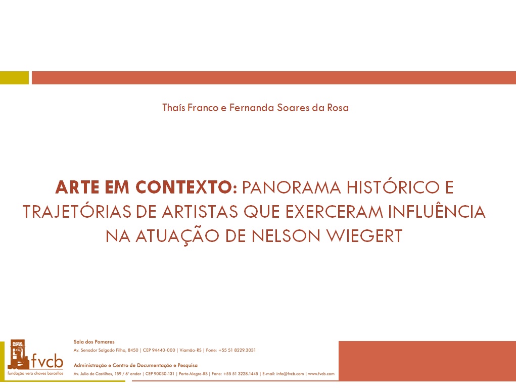 A Arte e a História da Nelson Wiegert - FVCB